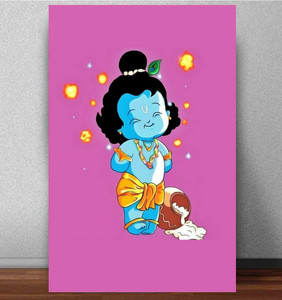 Lord Shri Krishna Poster for Room Paper Print - Religious posters in ...