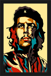 Che Guevara Motivational Poster with A4 Size Frame F-254 Paper Print ...