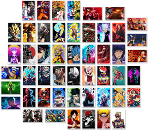 Anime set of 50 mix anime wall poster for room long size ( 4x6 ) wall ...