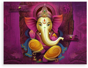 Hindu God Ganpati Ji With Mushak Raj Digital Photo Poster With Uv ...