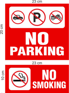 No Parking + No Smoking Sign Board with Paper Print - Personalities ...