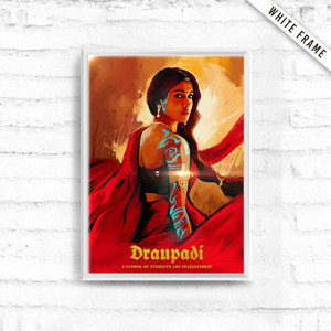 Nayanthara As Draupadi Kollywood Mahabharata Poster White Frame ...