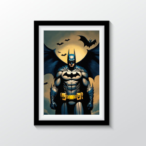 BATMAN FRAMED POSTER| A4 SIZE FRAME|ROCKERY FRAMES Paper Print - Movies ...