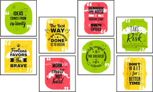 Motivational Quotes Posters Framed Set of 8 Living Room Wall Decoration ...