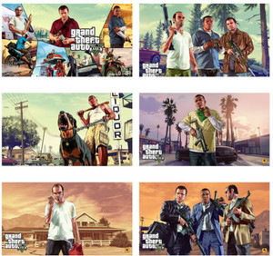 GTA 5 | Gaming Posters | GTA 5 Video Game Wall Art Decor | Pack of 6 ...