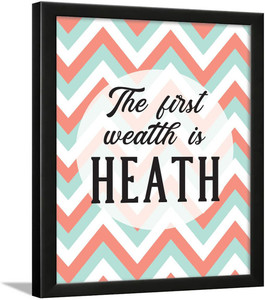 Health Quotes Wall Frames Decoration - Health Motivation Wall Poster ...