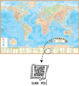 WORLD POLITICAL MAP | Size (40 inch X 28 inch) World English | Paper ...