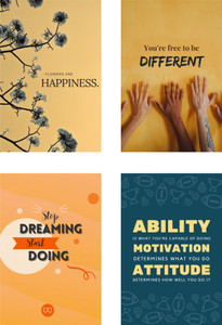 Motivational Quotes Wall Posters for Study Room | Living Room | Gym ...