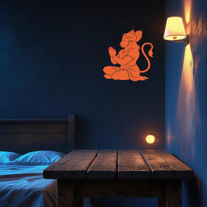 Glow-in-the-Dark Hanuman Ji Canvas Frame | Premium Praying Pose Radium ...