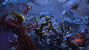 Doom Eternal Doom Marine Video Game Hd Matte Finish Poster Paper Print ...