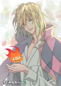 Howl S Moving Castle Studio Ghibli Howl Calcifer Gearous Si Matte ...