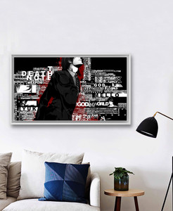 VIRGIN ARTS | LIGHT YAGAMI | DEATH NOTE | 300 GSM A4 FRAMED POSTER ...