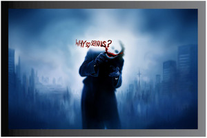 Joker Frame Poster For Room Synthetic Wood Gloss Lamination F56 Paper ...