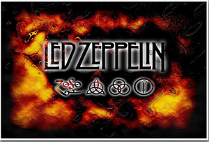 Poster Led Zeppelin (Large Print, 36x24 Inches, Banner Media ...