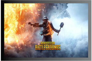 Pubg Game Frame Poster For Room Synthetic Wood Gloss Lamination F1 ...