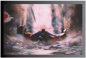 Superman Frame Poster For Room Synthetic Wood Gloss Lamination F11 ...