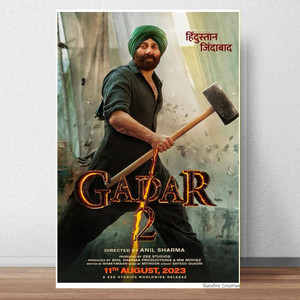 Gadar 2 Movie Poster Premium Quality Paper Poster Unframed Rolled Paper ...