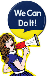 Poster Yes We Can sl-7797 (Large Print, 36x24, Banner Media, Multicolor ...