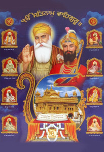 Poster Guru Nanak Dev Ji With Govind Singh And All Ten Sikh Gurus sl ...