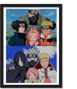 Naruto | Team 7 | Framed Poster with Matt Finish Black Frame Paper ...