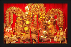 Devi Mata Religious Poster with A4 Size Frame F-322 Paper Print ...