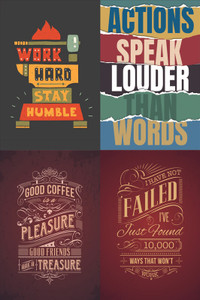 Rise & Grind: Daily Motivation Poster Set With UV Coated For Your Room ...