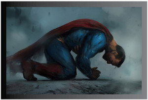 Superman Frame Poster For Room Synthetic Wood Gloss Lamination F18 ...