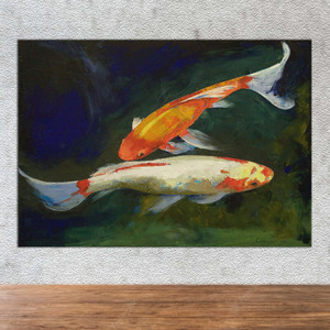 Poster Feng Sui Digital Painting Koi Fish Painting sl-4605 (Wall Poster ...