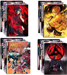 20pcs Anime Characters Naruto Poster with Double Sided Tape for Wall ...