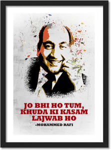 Mohammed Rafi Quote Framed Poster for Room & Office Acrylic Sheet Paper ...