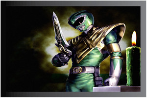 Power Rangers Frame Poster For Room Synthetic Wood Gloss Lamination F3 ...