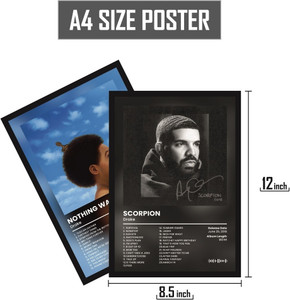 Pack of 6 -Drake Music Album(A4 Size)Wall Decor Posters Wall Art For ...