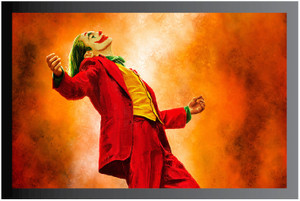 Joker Frame Poster For Room Synthetic Wood Gloss Lamination F111 Paper ...