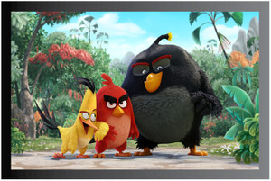 Angry Birds Poster with Frame Gloss Lamination M8 Paper Print - Movies ...