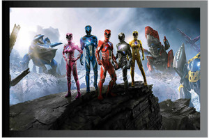 Power Rangers Frame Poster For Room Synthetic Wood Gloss Lamination F27 ...