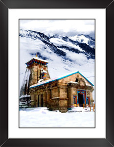 Kedarnath Temple Wall Poster With Framed For Home & Office Decor Print ...