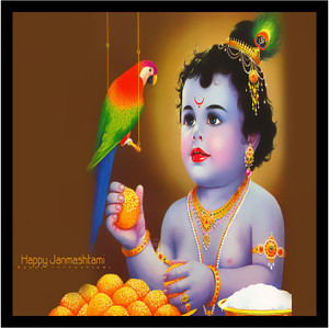 God Krishna Poster with Frame S-215 Paper Print - Art & Paintings ...