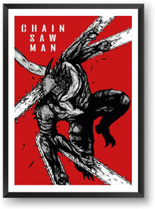ANIME POSTER FRAME CHAINSAW MAN Wall Poster Frame For Home And Office ...