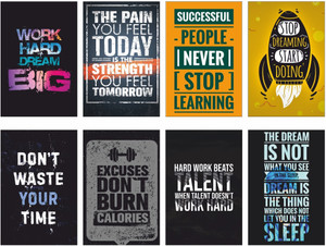 Combo Pack of 8 HD Motivational Wall Posters For offices And Home ...