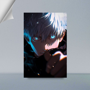 VIRGIN ARTS | GOJO SATORU SIX EYE NEON DIGITAL ART 1 | JUJUTSU KAISEN ...