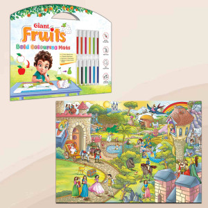 GIANT FRUITS BOLD COLOURING MATS and GIANT PRINCESS CASTLE COLOURING ...
