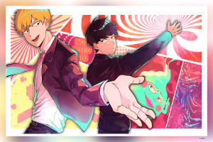 Mob Psycho Kageyama Shigeo Arataka Reigen Ekubo Matte Finish Poster ...