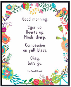 Lin-Manuel Miranda Good Morning Merchandise - Positive Quotes Wall ...