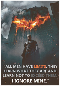 Dark Knight Batman Fire Inpirational Motivational Quote Wall Poster A3 ...