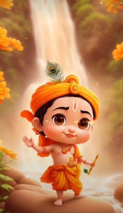 Indian Culture Homes Digital Baby Krishna Wall Poster for Pregnant ...