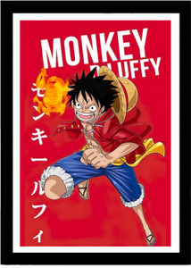 Monkey D luffy Framed Poster For Room & Office ,Anime Framed Poster ...