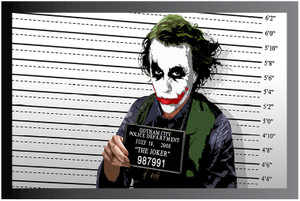 Joker Frame Poster For Room Synthetic Wood Gloss Lamination F76 Paper ...