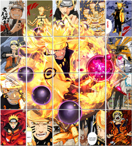 Naruto Uzumaki Color Manga Collage Poster Set - Set of 20, 210 mm x 297 ...
