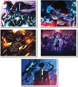 Anime Solo Leveling Wall Poster | 22 x 32 cm | Set of 5 Posters | Room ...
