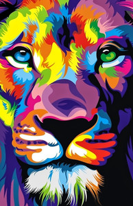 Animals Poster 'Lion - Infographic Element' Paper Poster Printed (12 ...